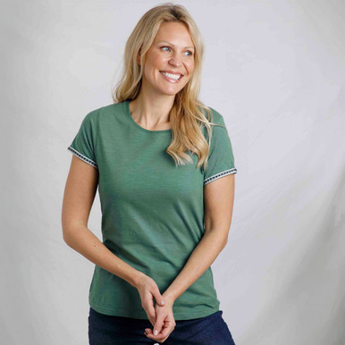 Weird Fish Women's Teya Outfitter T-shirt - Dark Jade | Charlies