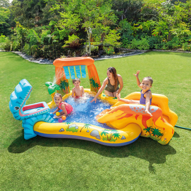 Intex Dinosaur Inflatable Play Centre - 109cm x 191cm x 249cm | Charlies