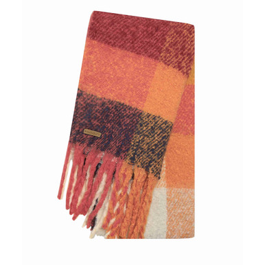 Weird Fish Women's Austell Check Scarf - Paprika | Charlies