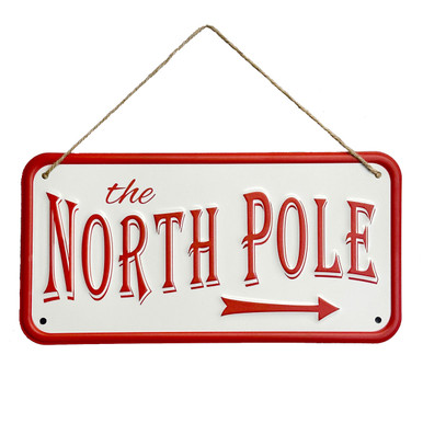 The North Pole Sign Hanging Decoration - 15cm