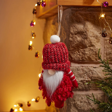 Three Kings Red Bobble Gonk Hanging Decoration - 16cm | Charlies