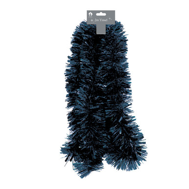Chunky Navy Tinsel - 2m | Charlies
