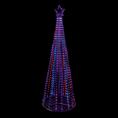 Premier FlexiBright 2.5m Pin Wire Pyramid LED Light Tree - Rainbow ...