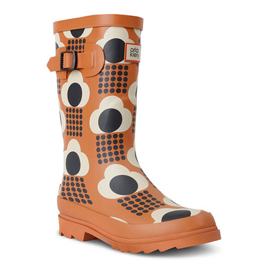Regatta x Orla Kiely Women's Three Quarter Wellington Boots - Raincloud Tan