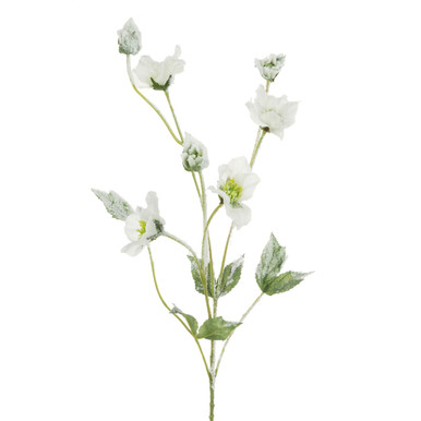 Floralsilk White Snowstorm Hellebore Stem - 76cm | Charlies
