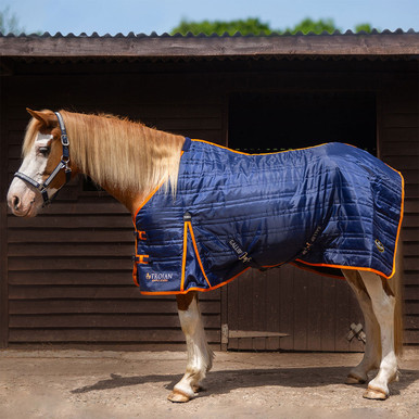 Gallop Trojan 100g Standard Stable Rug - Navy/Orange | Charlies