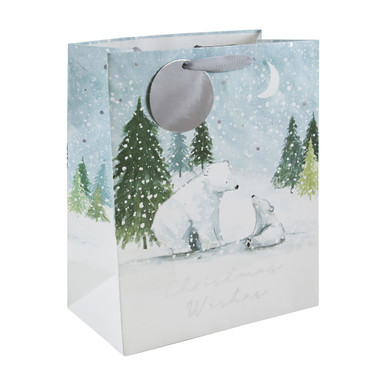 Kraft Polar Bears Christmas Gift Bag - Large | Charlies