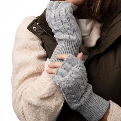 Heat Holders Women s Fingerless Gloves Cloud Grey Charlies