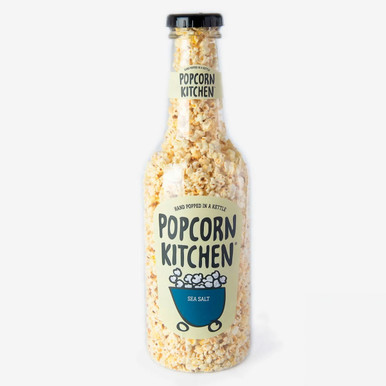 Popcorn Kitchen Giant Vegan Popcorn Bottle, 350g - Sea Salt | Charlies