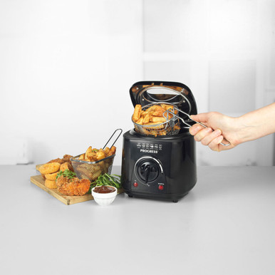 Progress Compact Deep Fat Fryer, 1 Litre - Black | Charlies