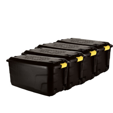 Strata 75L Wheeled Heavy Duty Storage Box With Lid - 4 Pack | Charlies