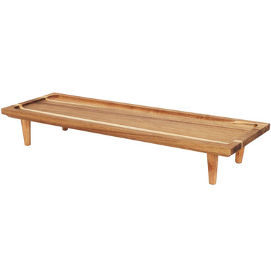 Large Raised Wooden Serving Tray | Charlies