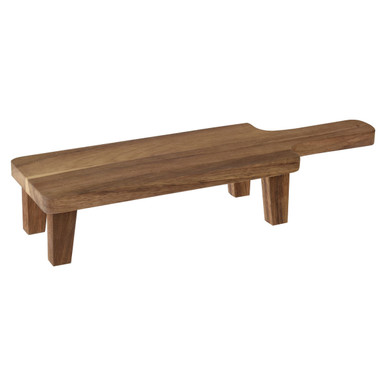 Raised Wooden Serving Tray with Handle - 38cm | Charlies
