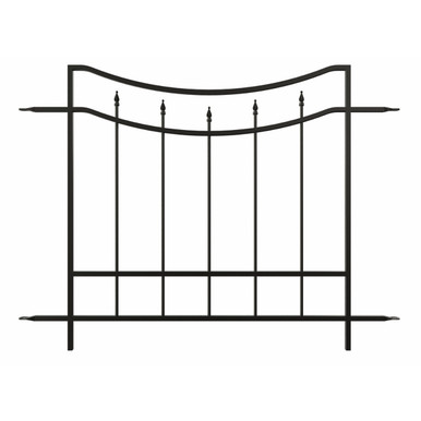 Panacea Arched Finial Fence Section - Black | Charlies