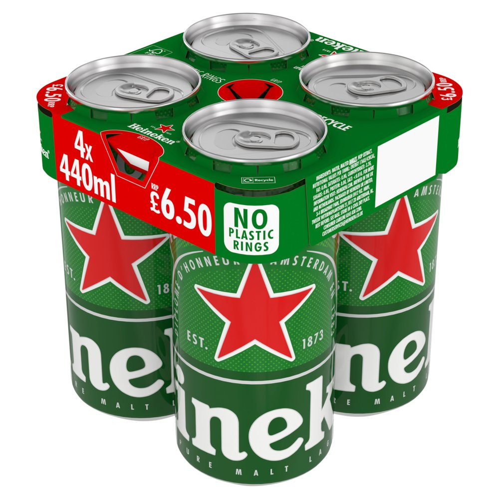 Heineken Premium Lager Beer Cans 24 x 440ml | Regency Foods