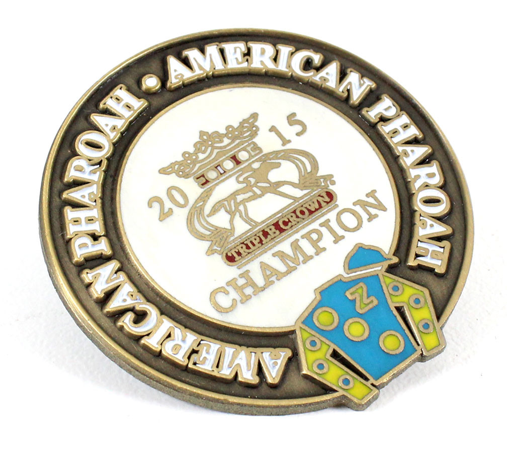 American Pharoah Pin - 2015 Horse Racing Triple Crown Winner Pin