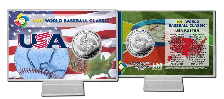 USA 2013 World Baseball Classic Silver Coin Card