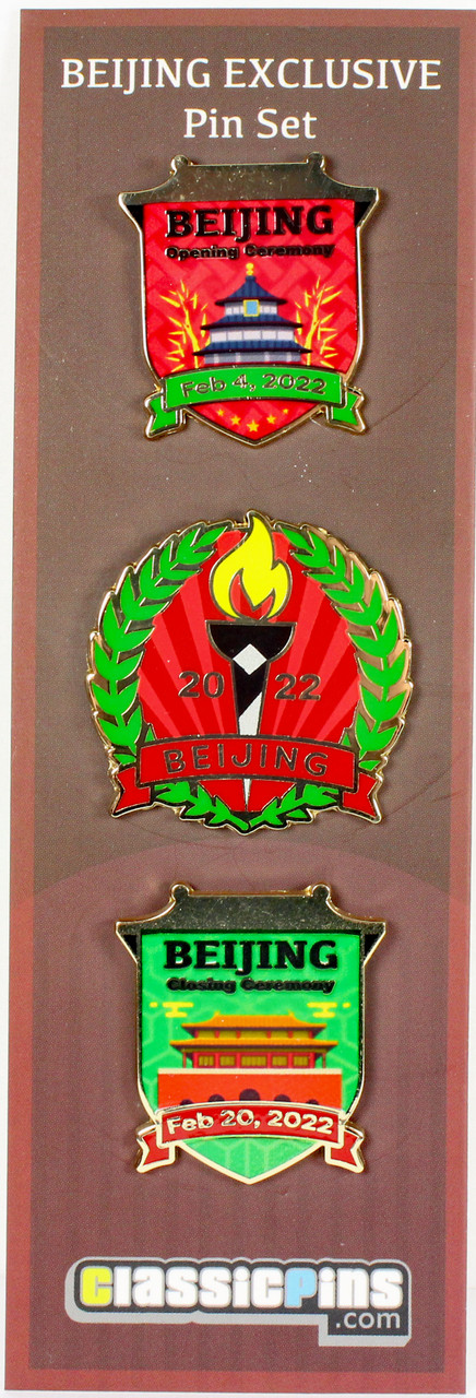 Beijing 2022 Olympics Opening & Closing Ceremonies and Torch Pin Set ...