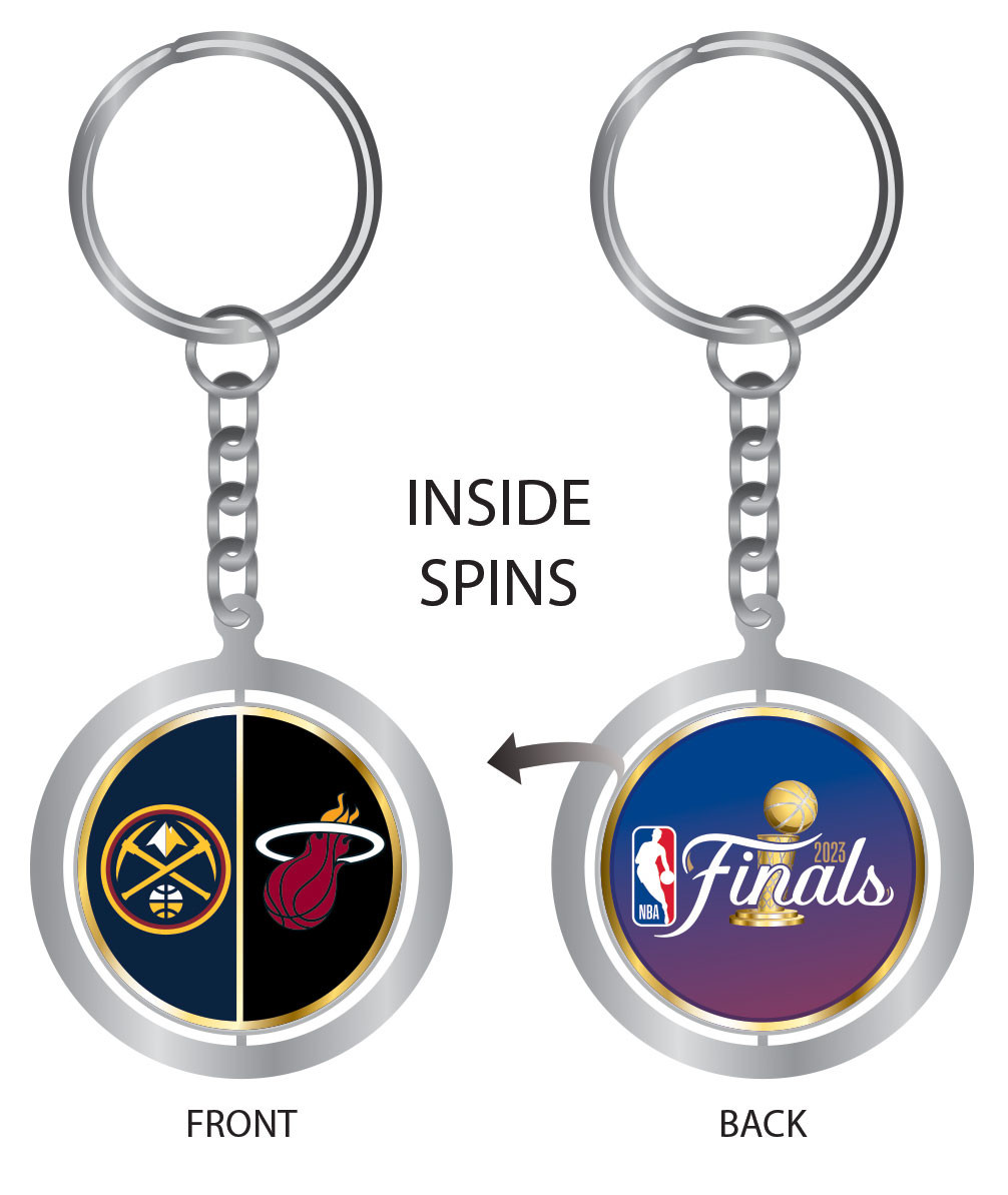 2023 NBA Finals Nuggets vs. Heat Double Sided Key Chain
