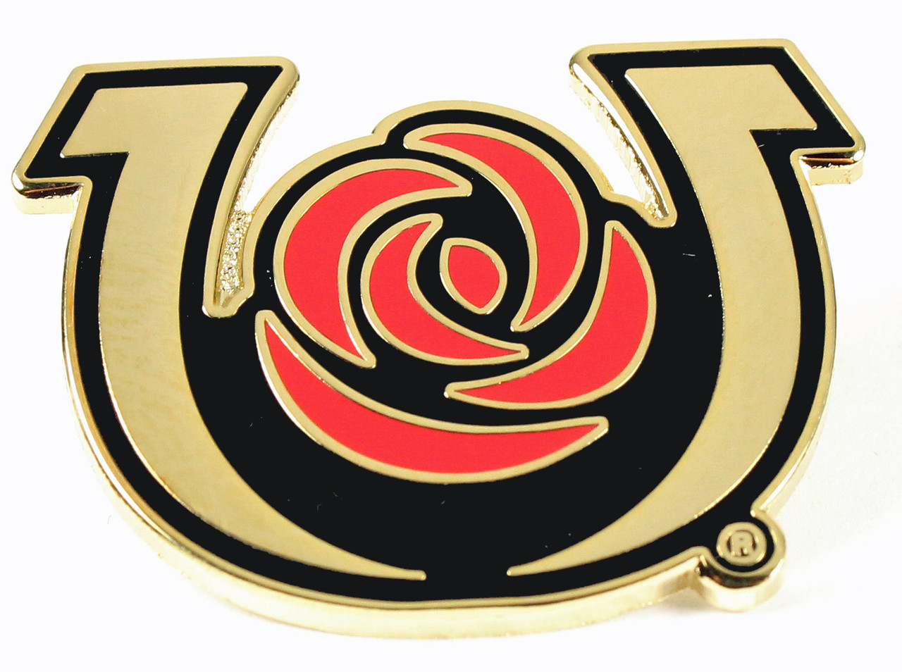 Kentucky Derby Horseshoe Rose Pin