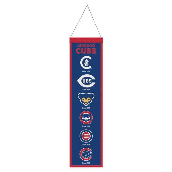 Chicago Cubs Evolution Banner Pin Display