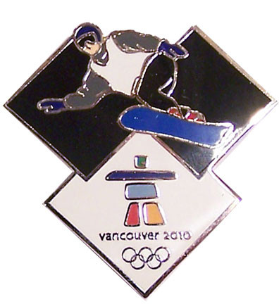 Vancouver 2012 Olympics Snowboard Pin - Male