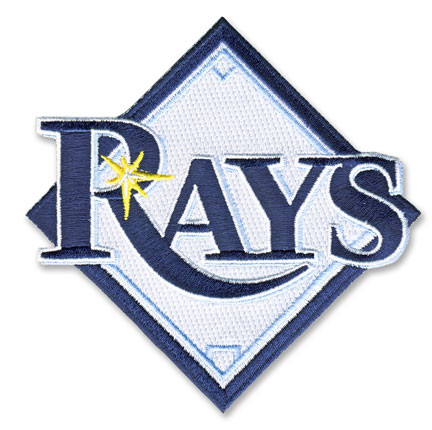 Tampa Bay Rays Embroidered Emblem Logo Patch - 4"