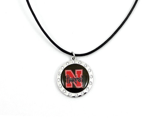 Nebraska Crystal Circle Necklace