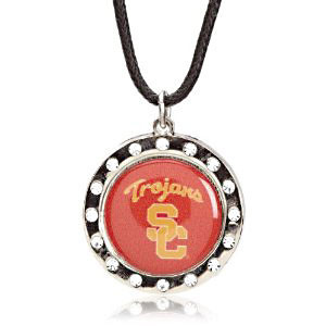 Usc Crystal Circle Necklace
