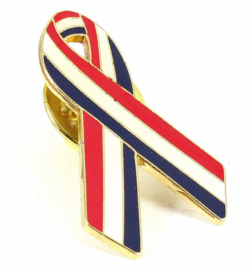Red White and Blue Ribbon Pin