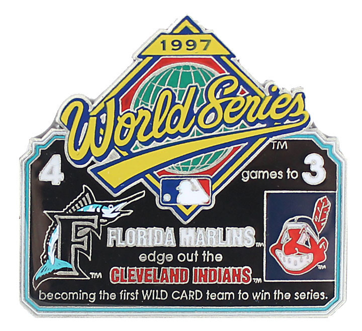 1997 World Series Commemorative Pin - Marlins vs. Indians