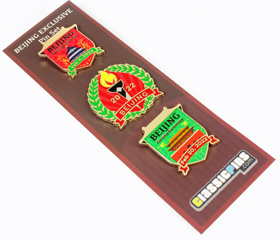 Beijing 2022 Olympics Opening & Closing Ceremonies and Torch Pin Set ...