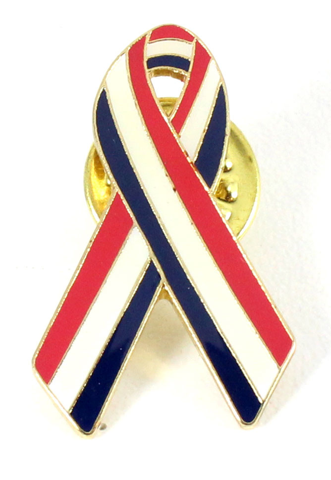 Red White and Blue Ribbon Pin
