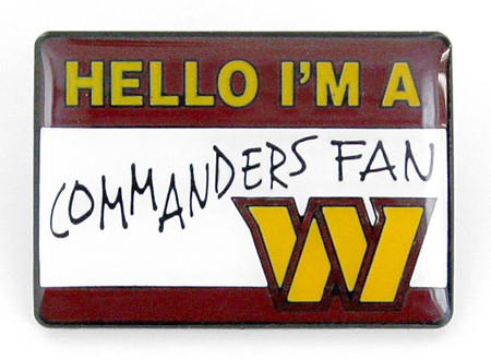 Washington Commanders Name Tag Pin