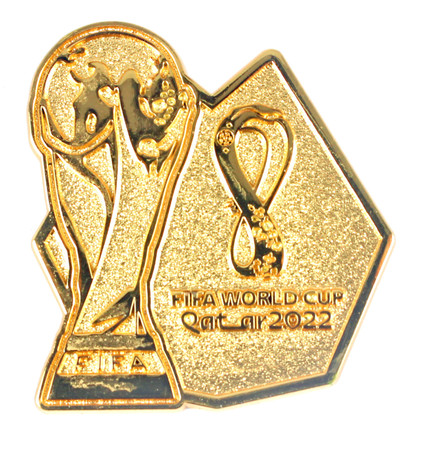 FIFA World Cup Qatar Trophy Two-Tone Gold Pin