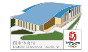 Beijing 2008 Olympics National Indoor Stadium Pin - Imported from Beijing