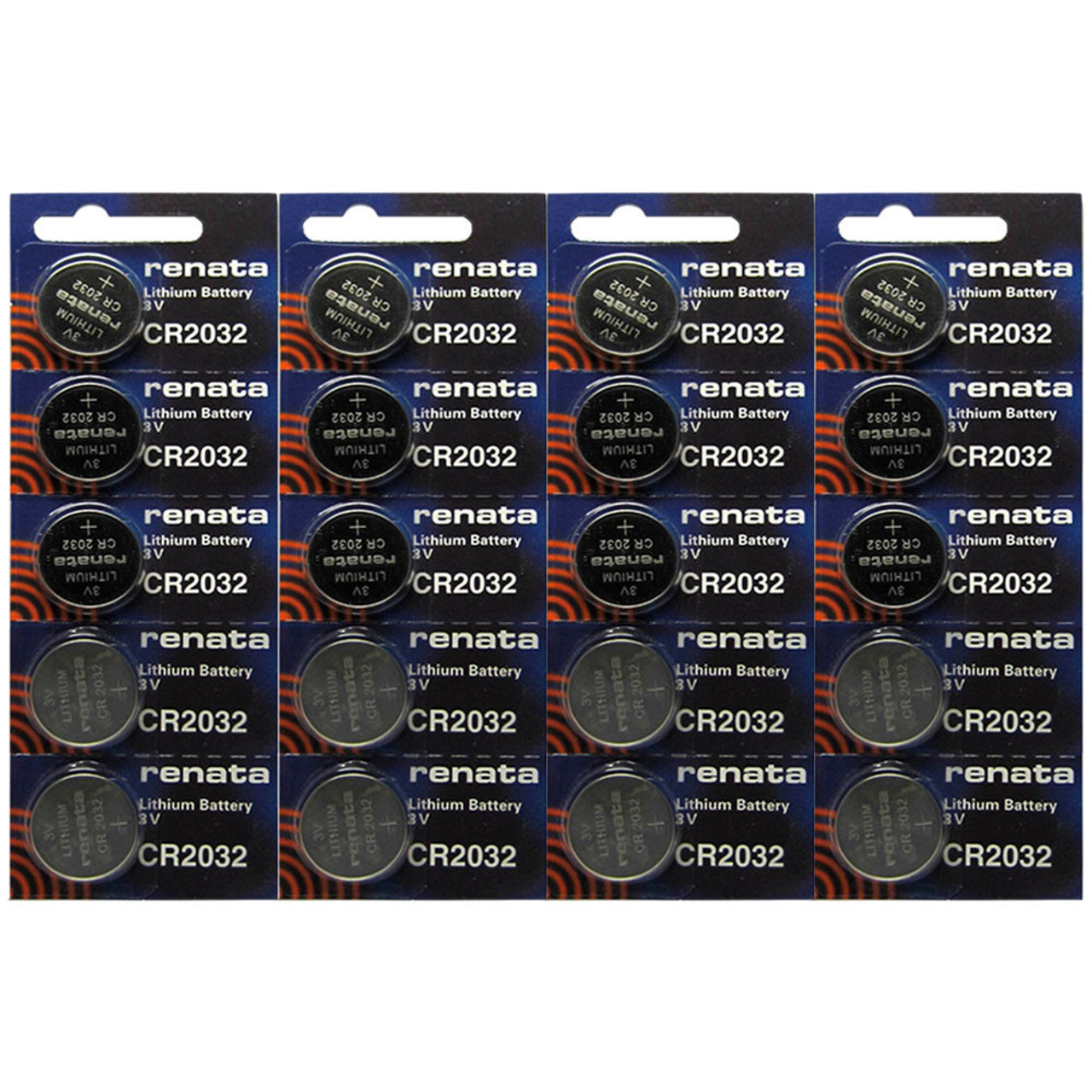 Renata CR2032 3V Lithium Coin Battery 20 Pack ? Swiss Made, Long Shelf Life + Free Shipping