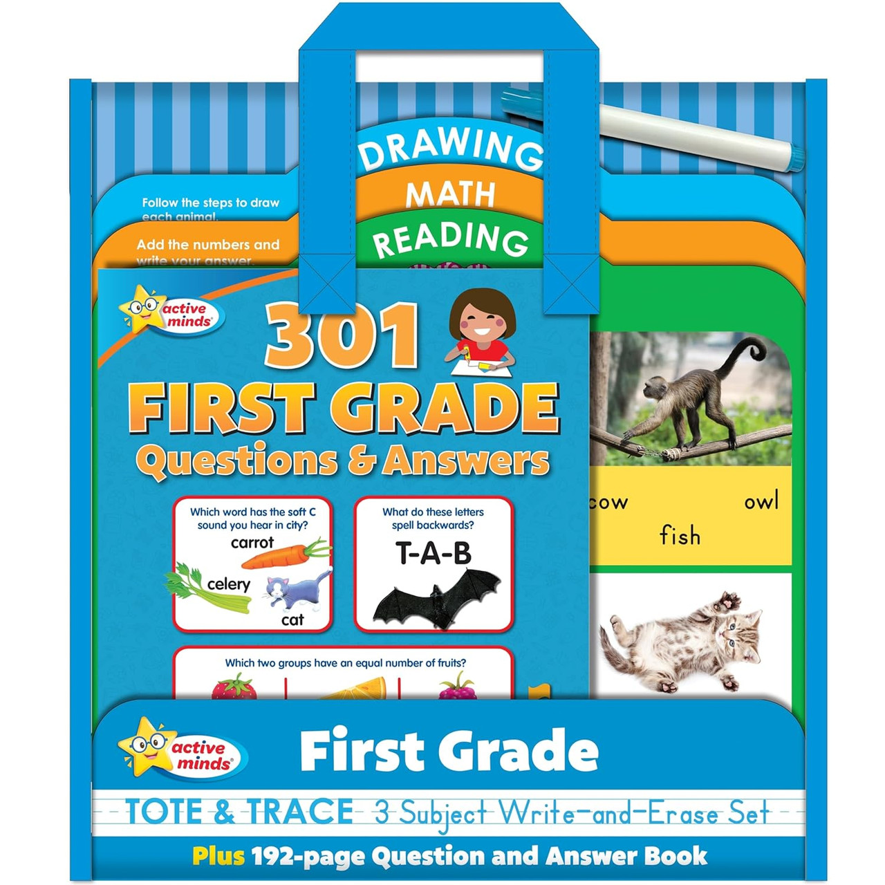 First Grade: Tote & Trace 3 Subject Write and Erase Set - Books By The ...