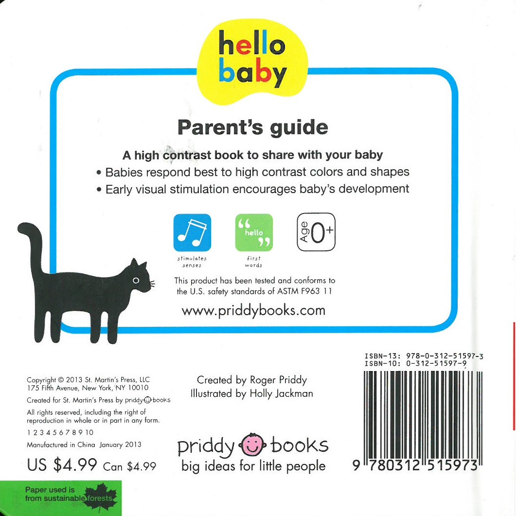 Hello Baby Animals: High Contrast (Board Book) - Books By The Bushel