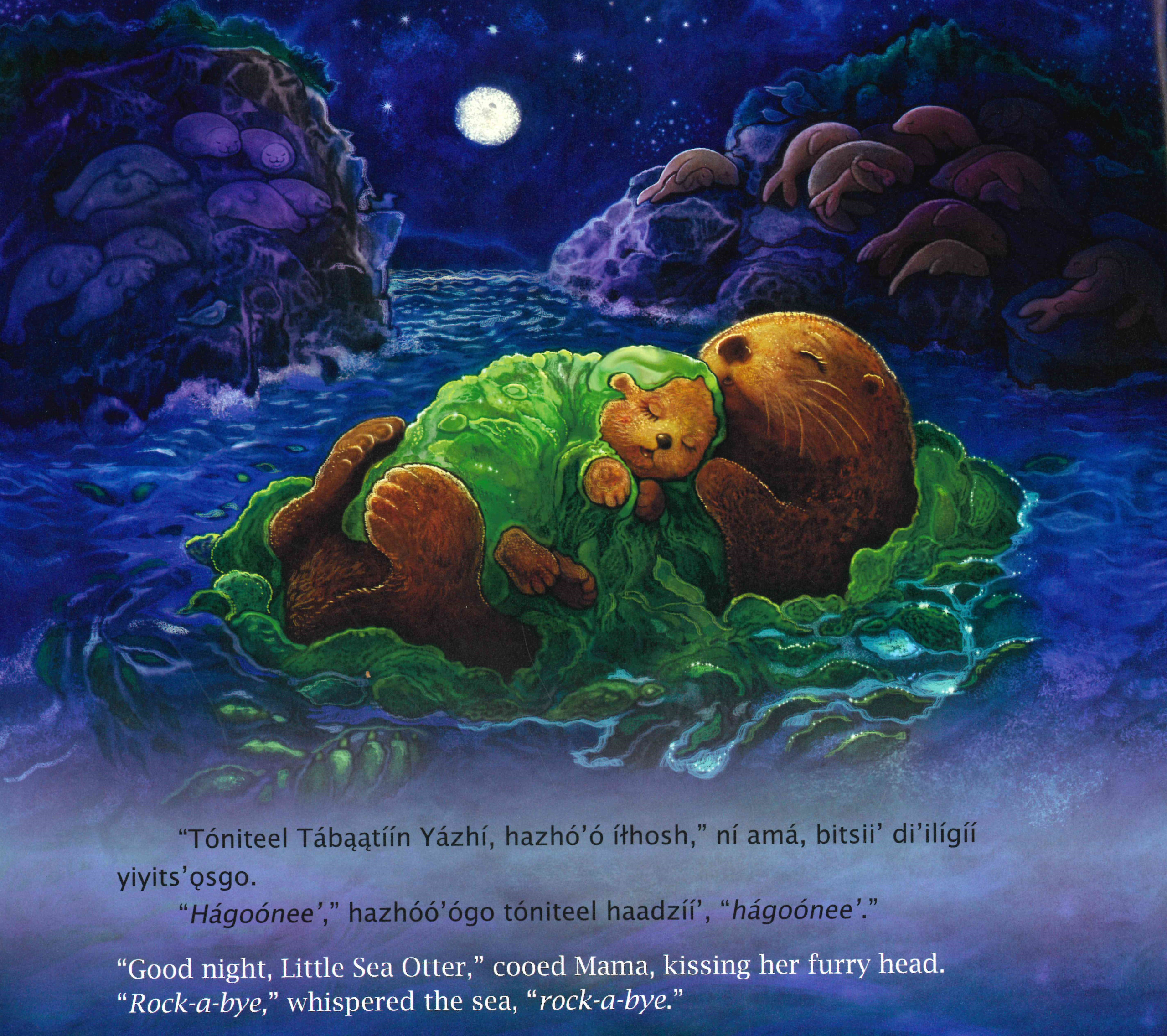 Good Night Little Sea Otter (Navajo/English)(Paperback) - Books By The ...