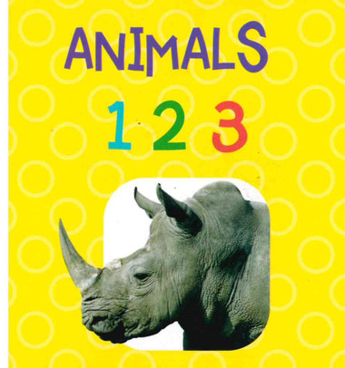 Animals 1 2 3 (Chunky Board Book) 3.5 x 3.5 - Books By The Bushel