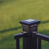 Chevron Glass Solar Post Caps | DeckExpressions