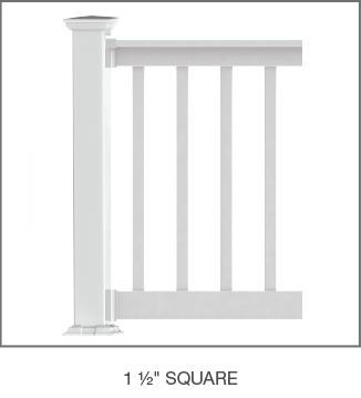 RDI Vinyl Line Square Balusters ~ DeckExpressions