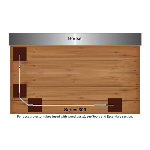 Rail FX 300 Series cable rail | Inside wood connection