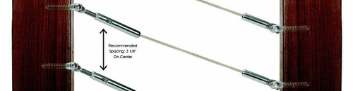 Rail FX 500W Series Cable Rail | Wood Stair Application
