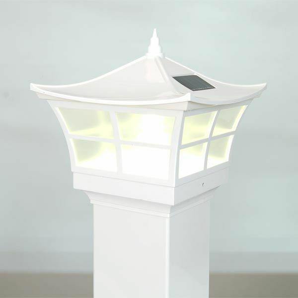 Chevron Glass Solar Post Caps | DeckExpressions