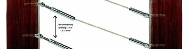 Rail FX 500W Series Cable Rail | Wood Stair Application