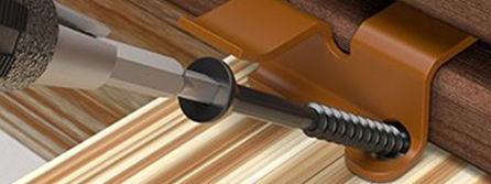 Deck Fasteners, Tools, & Screws - Hidden deck fastening systems available.