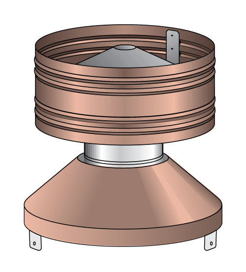 Anti Down Draught Combination Cowl - Copper Wrapped - SFP