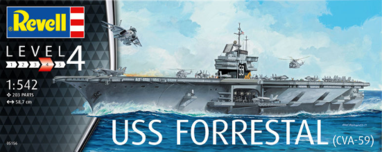 5156 USS Forrestal A model construction kit of the US Navy's first ...